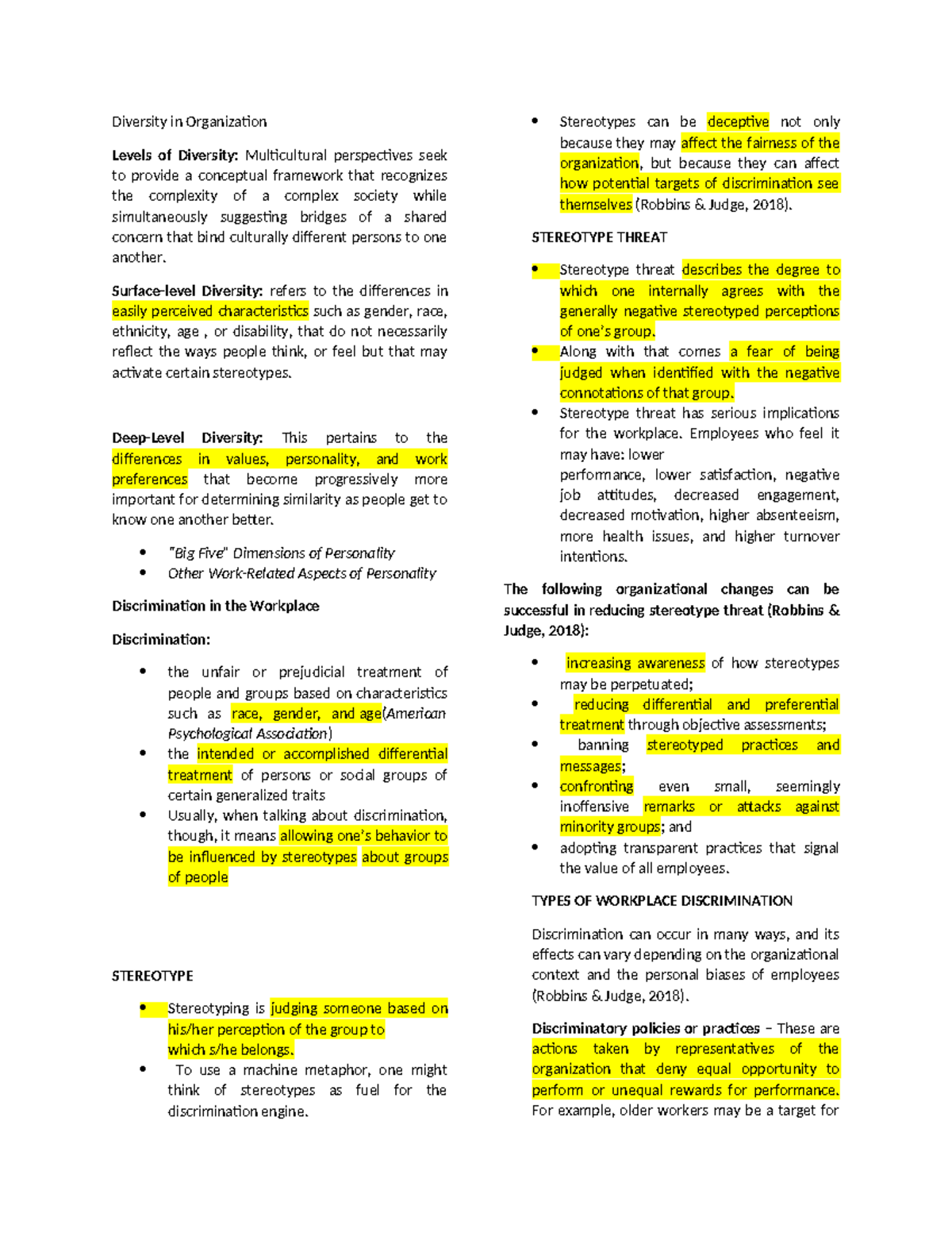 Diversity in Organization - Diversity in Organization Levels of ...
