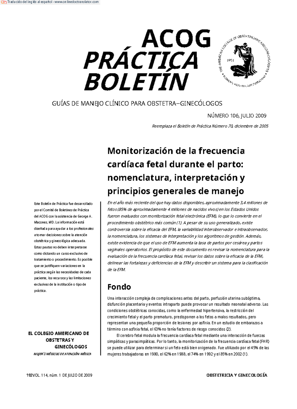 DOC-20230815-WA0010 - GINECO - ACOG PRÁCTICA BOLETÍN GUÍAS DE MANEJO ...