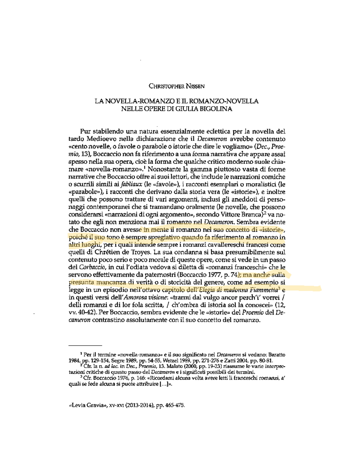 La novella romanzo e il romanzo novella - CHRISTOPHER NISSEN LA E IL ...