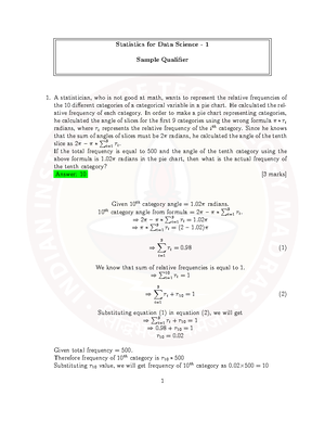 Statistics handwritten notes 1 - Statistics for Data Science - Studocu