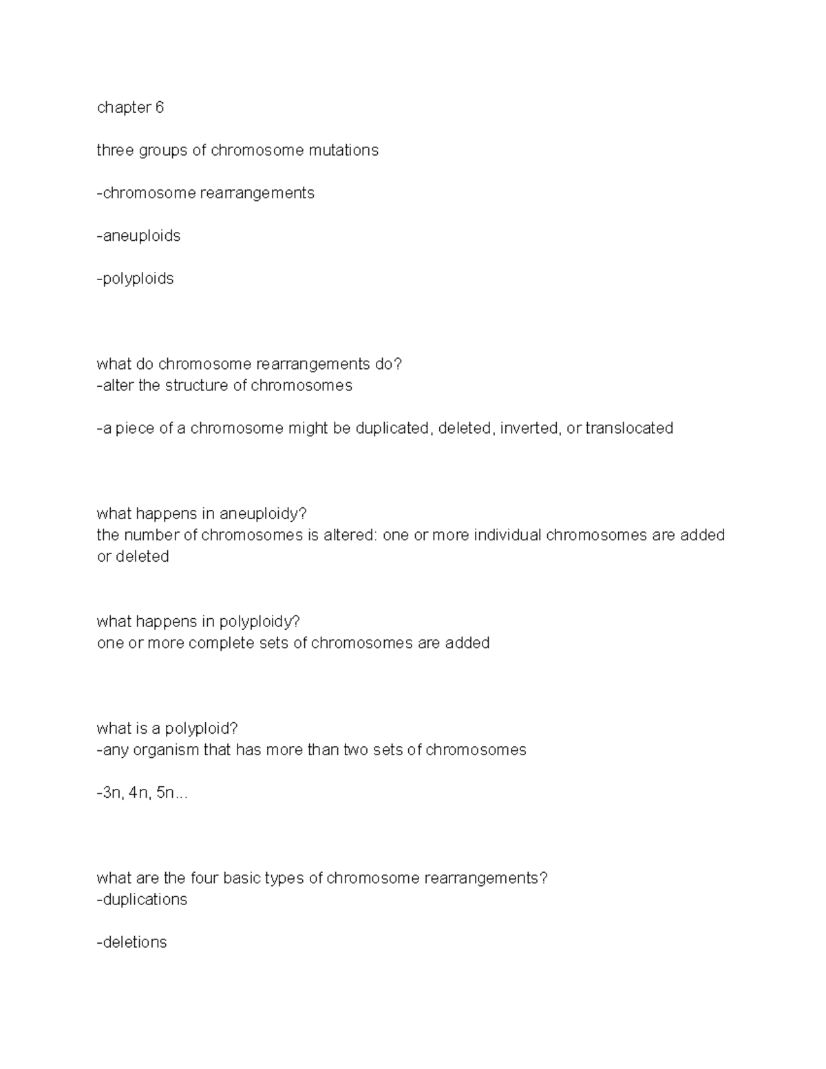 Bio 222 chapter 6 - Google Docs - chapter 6 three groups of chromosome ...