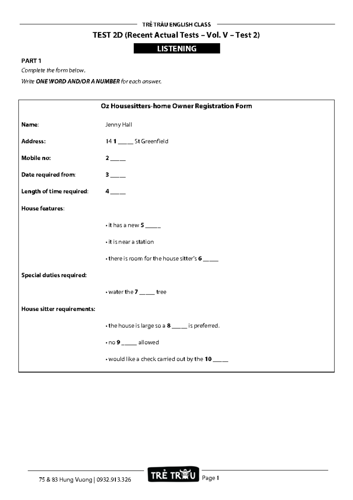 Test 2D - Student (Full) - Page 1 TEST 2D (Recent Actual Tests – Vol. V ...