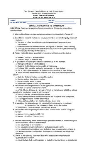 Practical Research 1 Quarter 1 Module 3 Identifying the Inquiry version ...