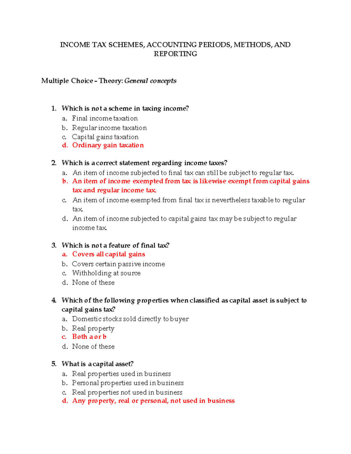 Activity-2 TAX- Schemes - INCOME TAX SCHEMES, ACCOUNTING PERIODS ...