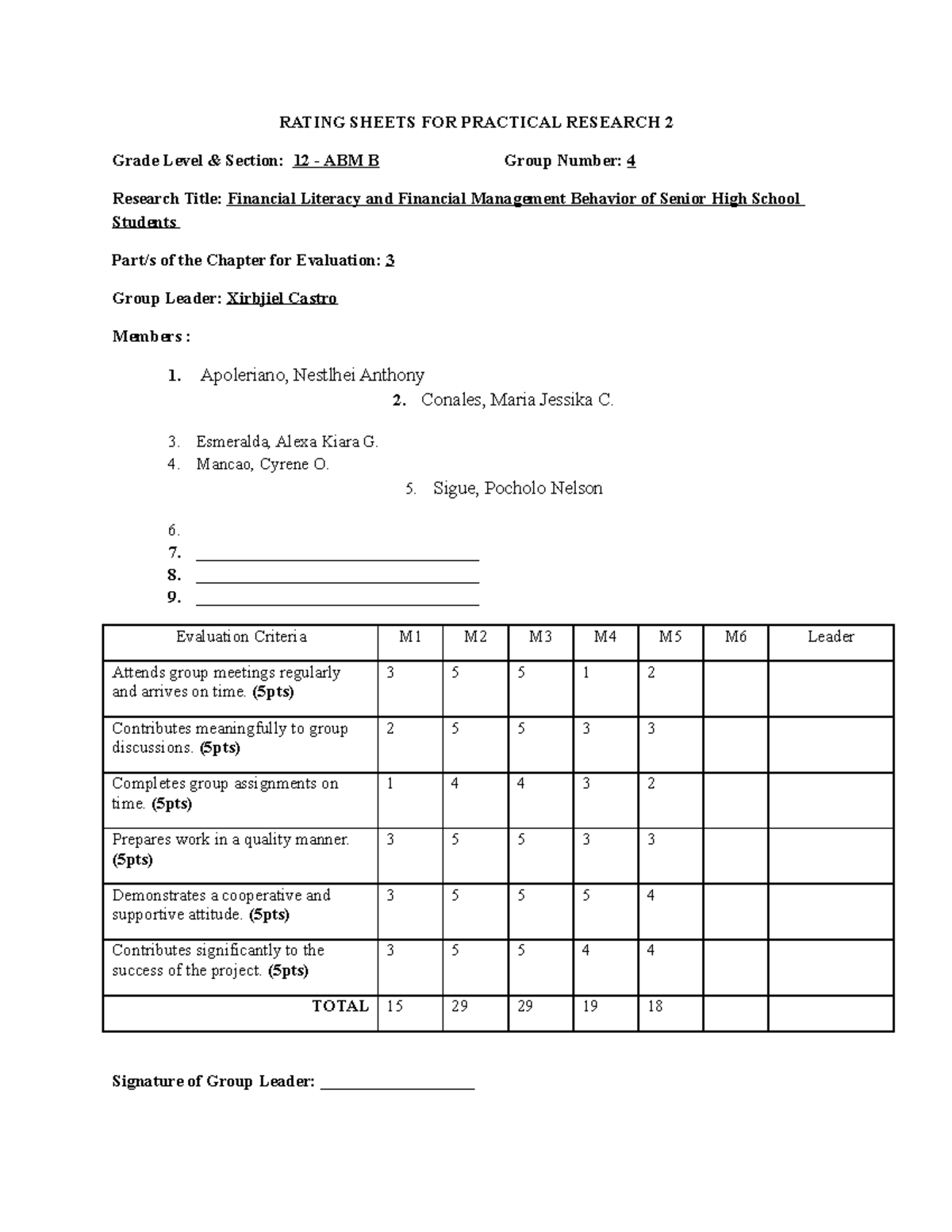 Rating- Sheets-FOR- Practical- Research-2 - RATING SHEETS FOR PRACTICAL ...