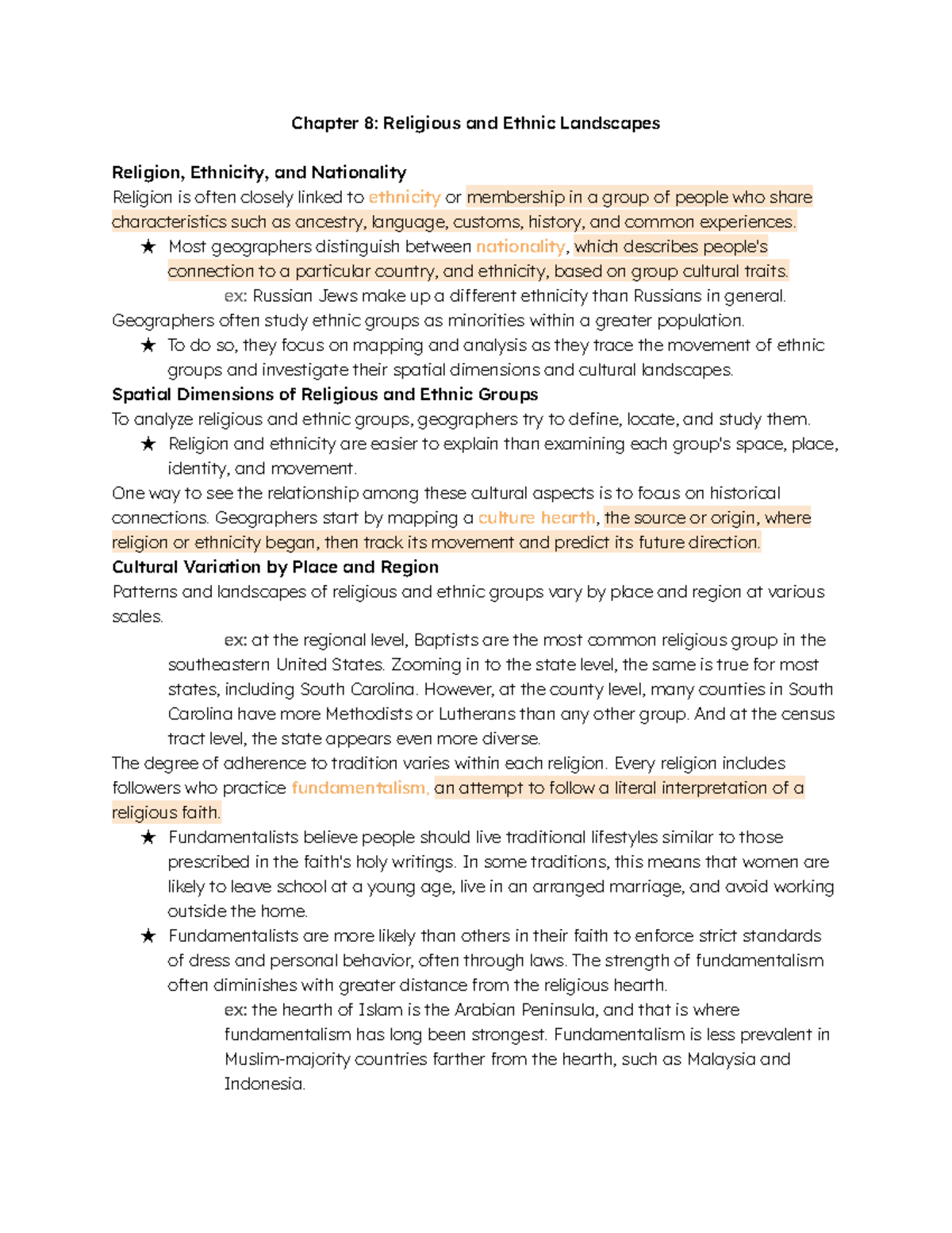 Chapter 8 Religious and Ethnic Landscapes - Chapter 8: Religious and ...
