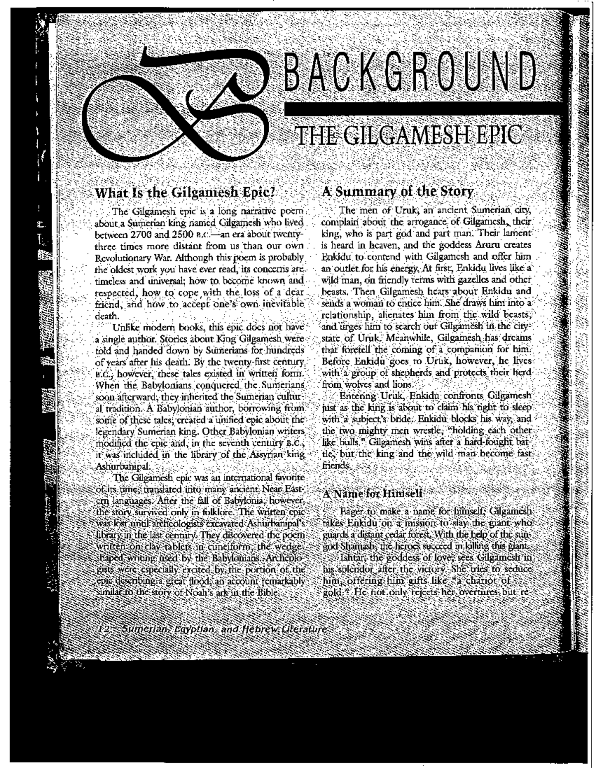 Muhammad Fazili - The Gilgamesh EPIC - BACKGROUND THE GILGAMESH EPIC ...