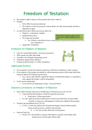 Interpretation of Wills - Interpretation of Wills The Golden Rule Robertson v Robertson’s - Studocu