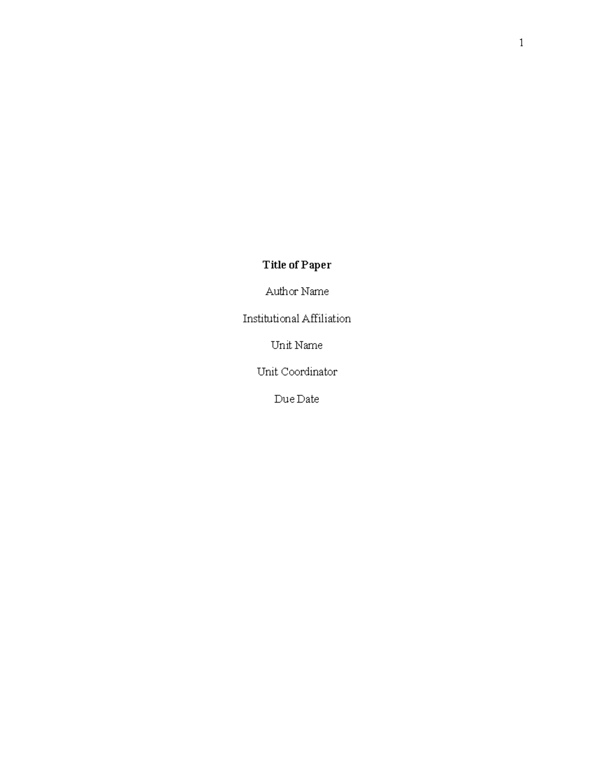 APA 7 Student Essay Template copy - Title of Paper Author Name ...