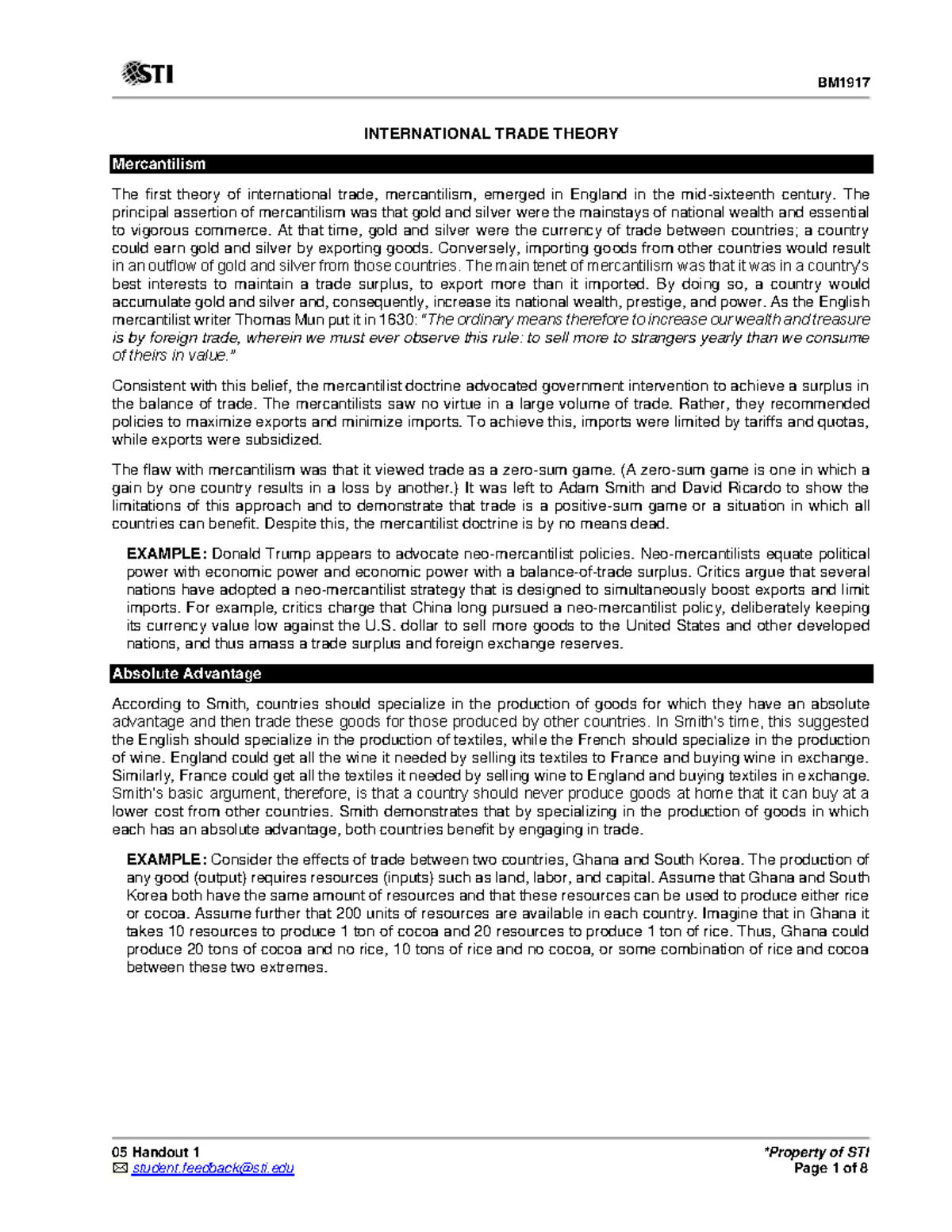 05 Handout 1(15) - 05 Handout 1 *Property of STI INTERNATIONAL TRADE ...