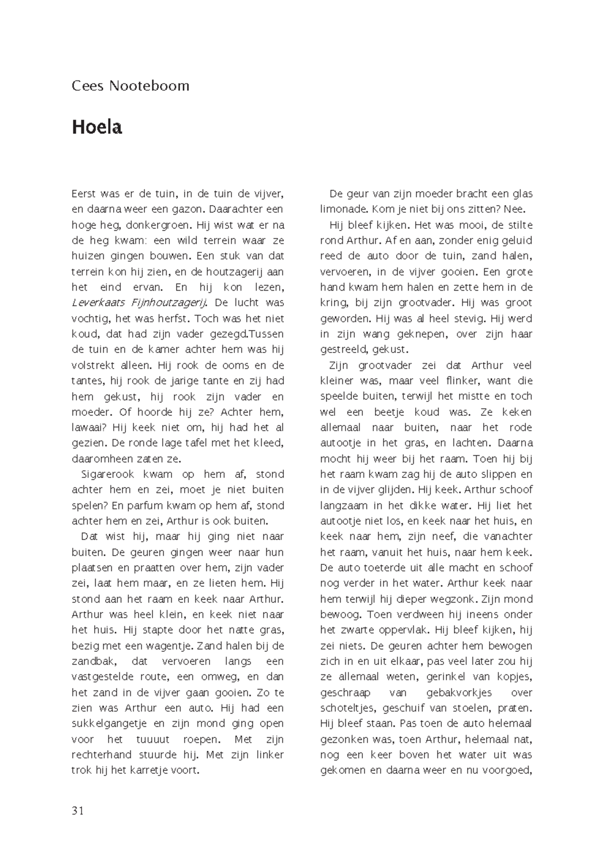 Cees Nooteboom - Hoela - Een verhaal voor Nederlands - 31 Cees ...