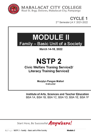 Chapter 2 - NSTP notes - NSTP 1ST SEM | CHAPTER 2 CHRISTIAN CALL AND ...