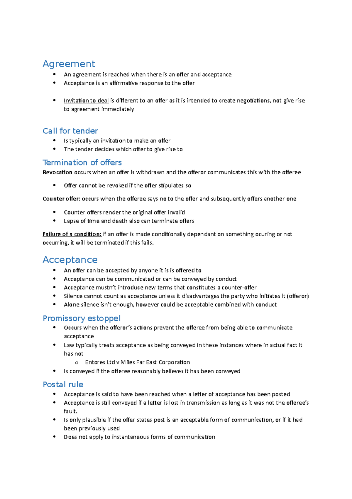 Notes Summary Contract Agreement An Agreement Is Reached When There notes-summary-contract-agreement-an-agreement-is-reached-when-there