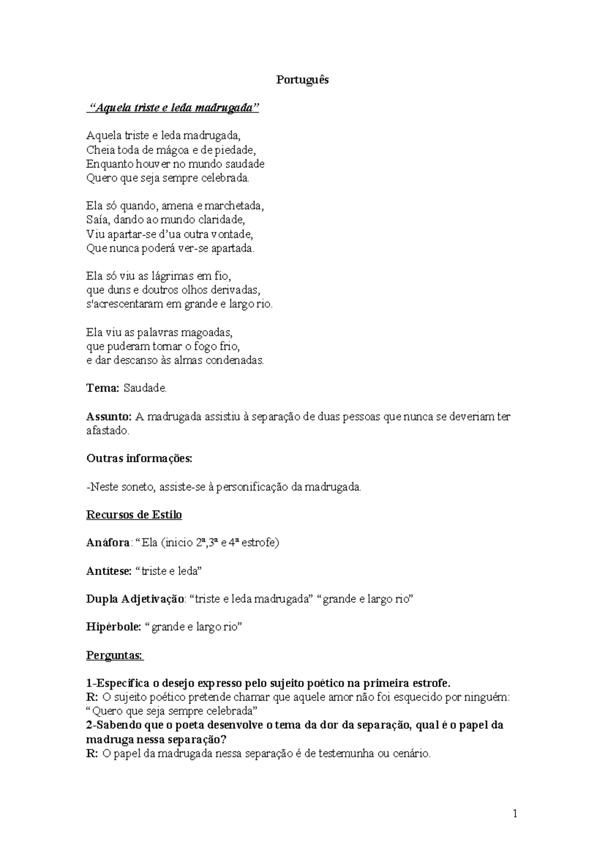 Sonetoscamoes - O9oo - Português “Aquela triste e leda madrugada ...