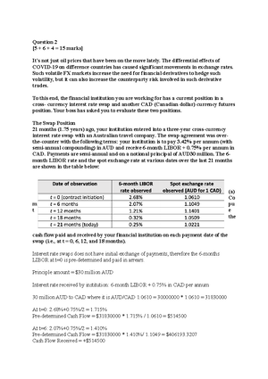 25620 Tut1 Handouts Spr22 - 25620 Derivative Securities Extra Tutorial Questions Spring 2022 1 ...