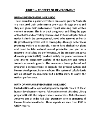 Ch 2 and Ch 3 - Debraj Ray - Development Economics - I - Studocu