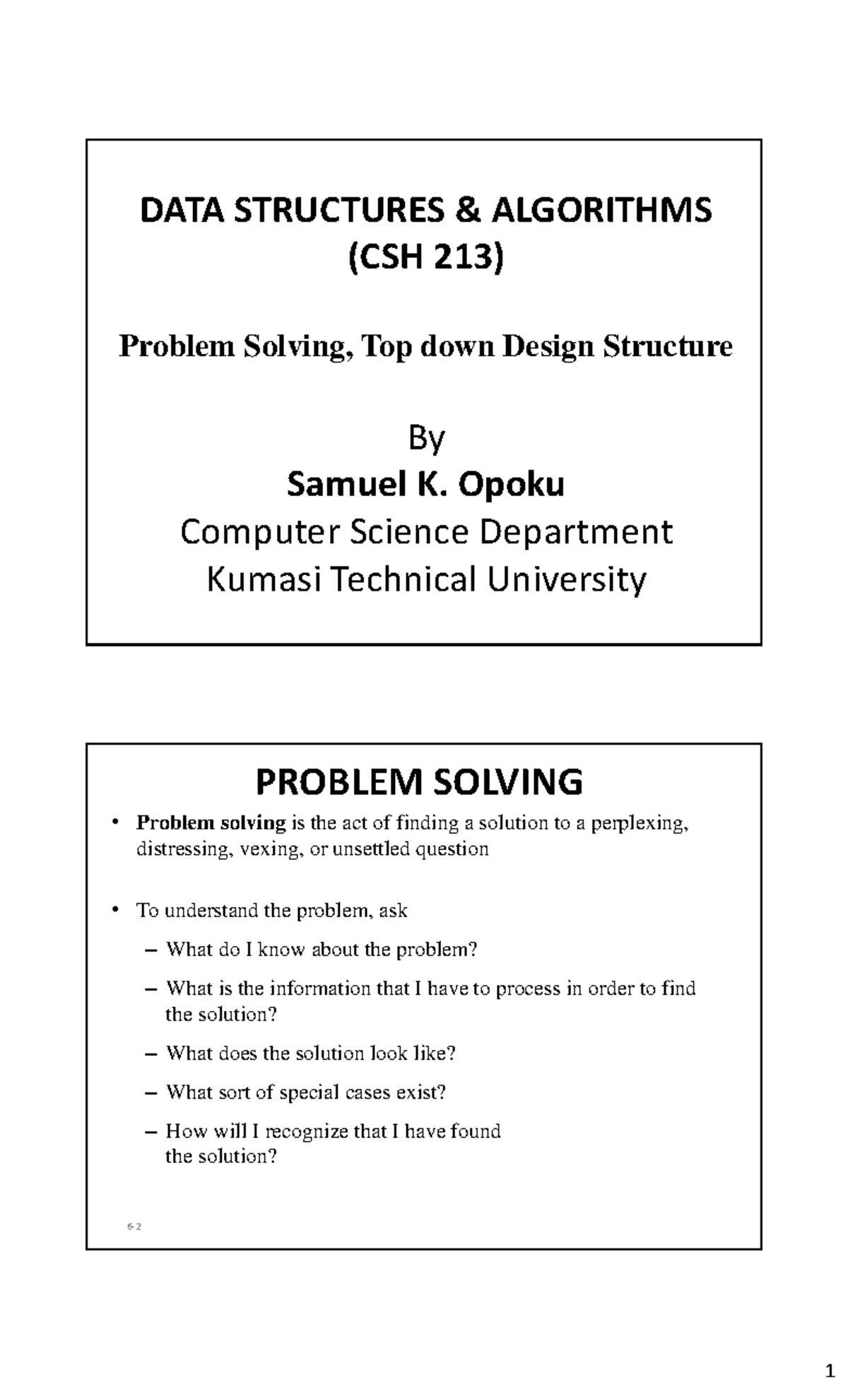 CSH 213 Day 06 - Data structures note for 3rd year Day 6 - DATA ...