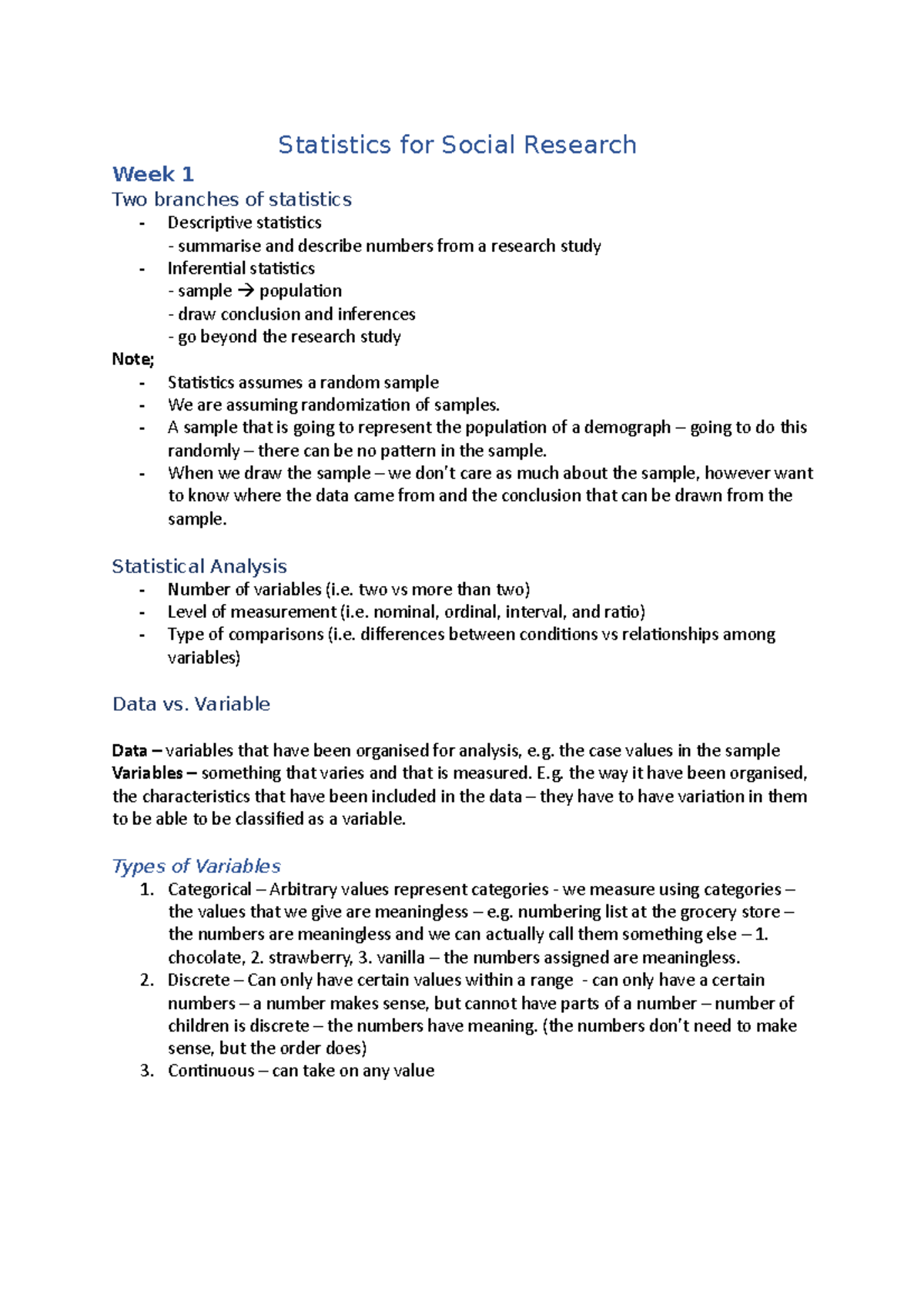 Statistics for Social Research - A sample that is going to represent ...