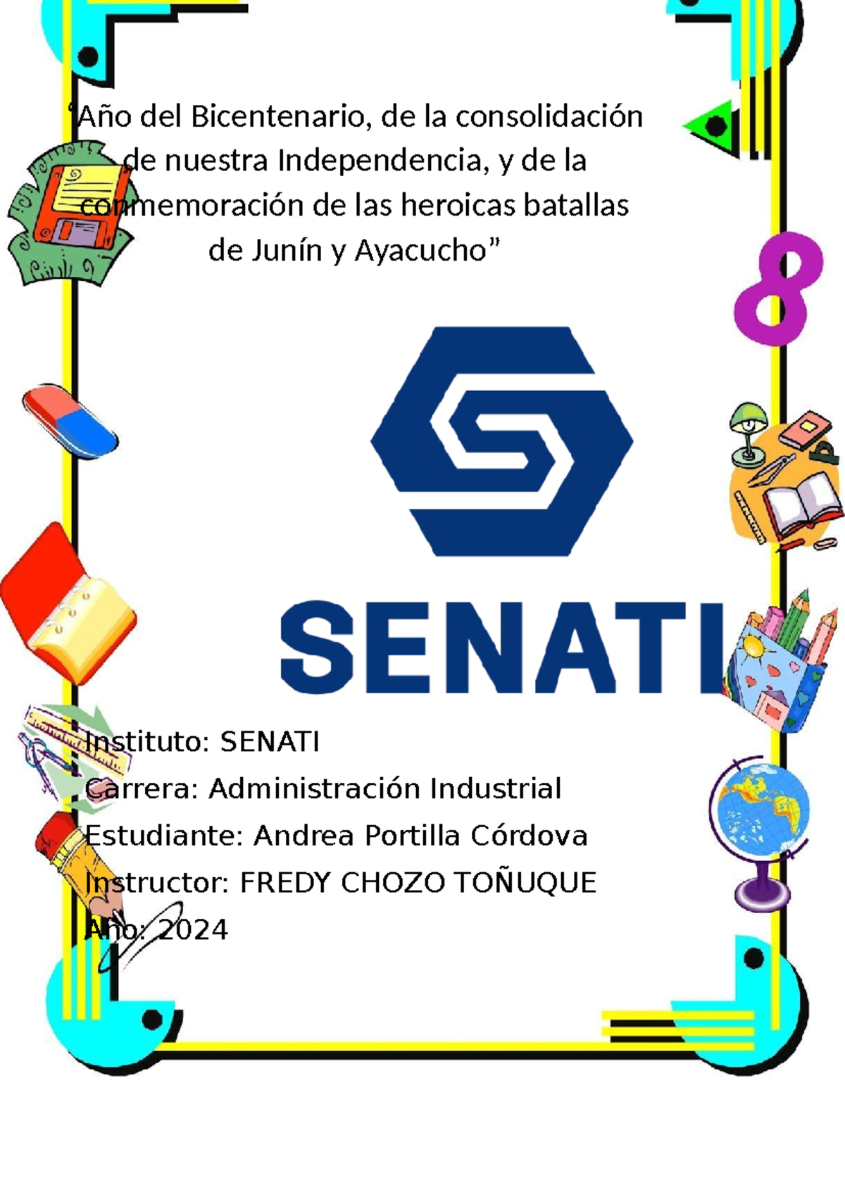 Entregable 1 Andrea Portilladdd - Instituto: SENATI Carrera ...