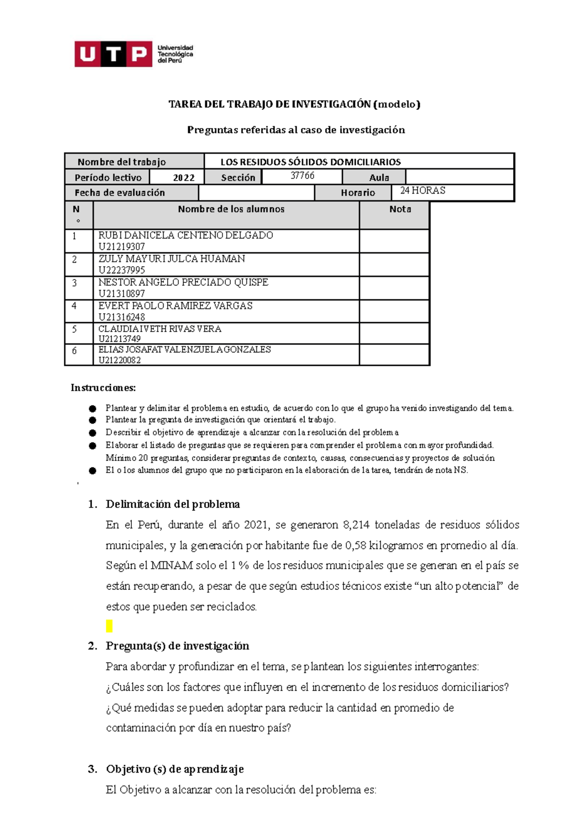 Tarea 1- Delimitación del tema de investigación, pregunta, objetivo ...