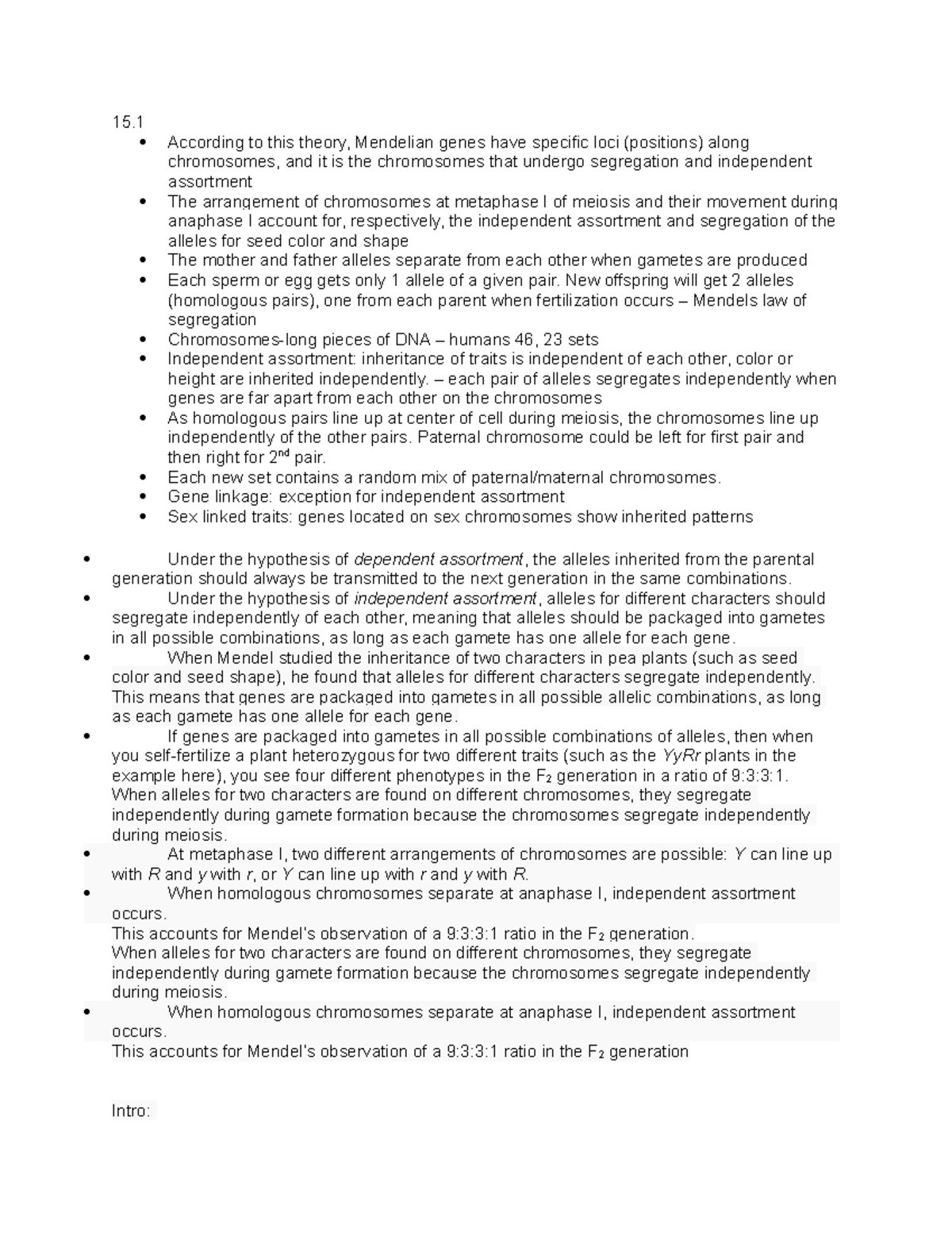Ch 15 - Bio chapter 15 notes - 15. According to this theory, Mendelian ...