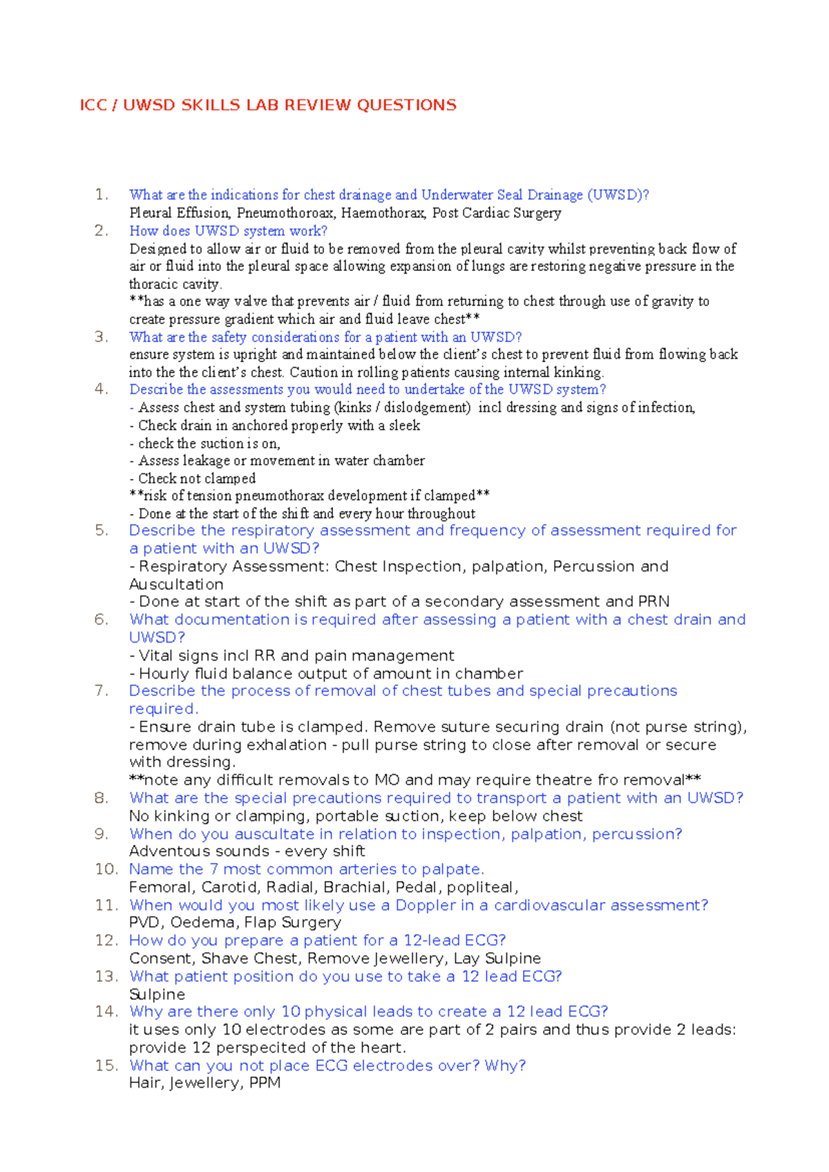 Skills LAB 1 ICC Notes - ICC Tutorial question and answer - ICC / UWSD ...