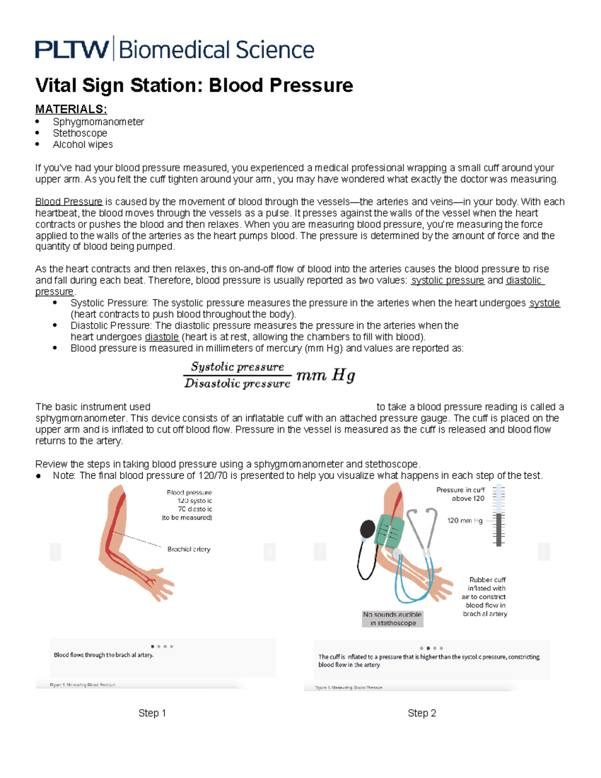 2 - Blood pressure feedback loop. - Vital Sign Station: Blood Pressure ...