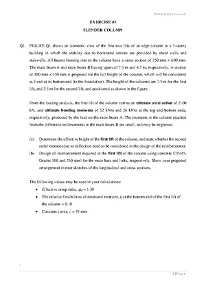 Assignment Column - Reinforced Concrete Design II - UTM - Studocu