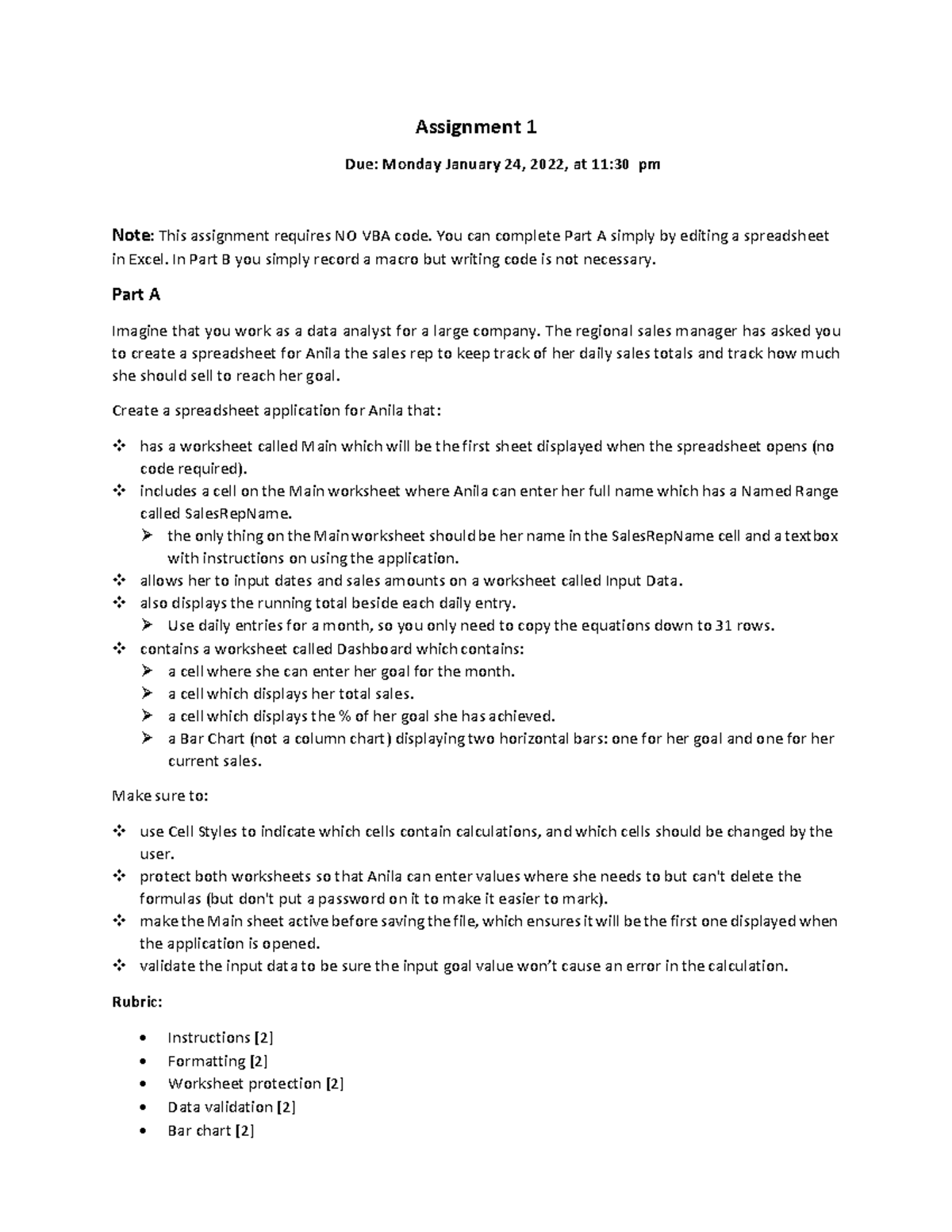 Assignment 1-W22 - Assignment 1 Due: Monday January 24, 2022, at 11:30 ...