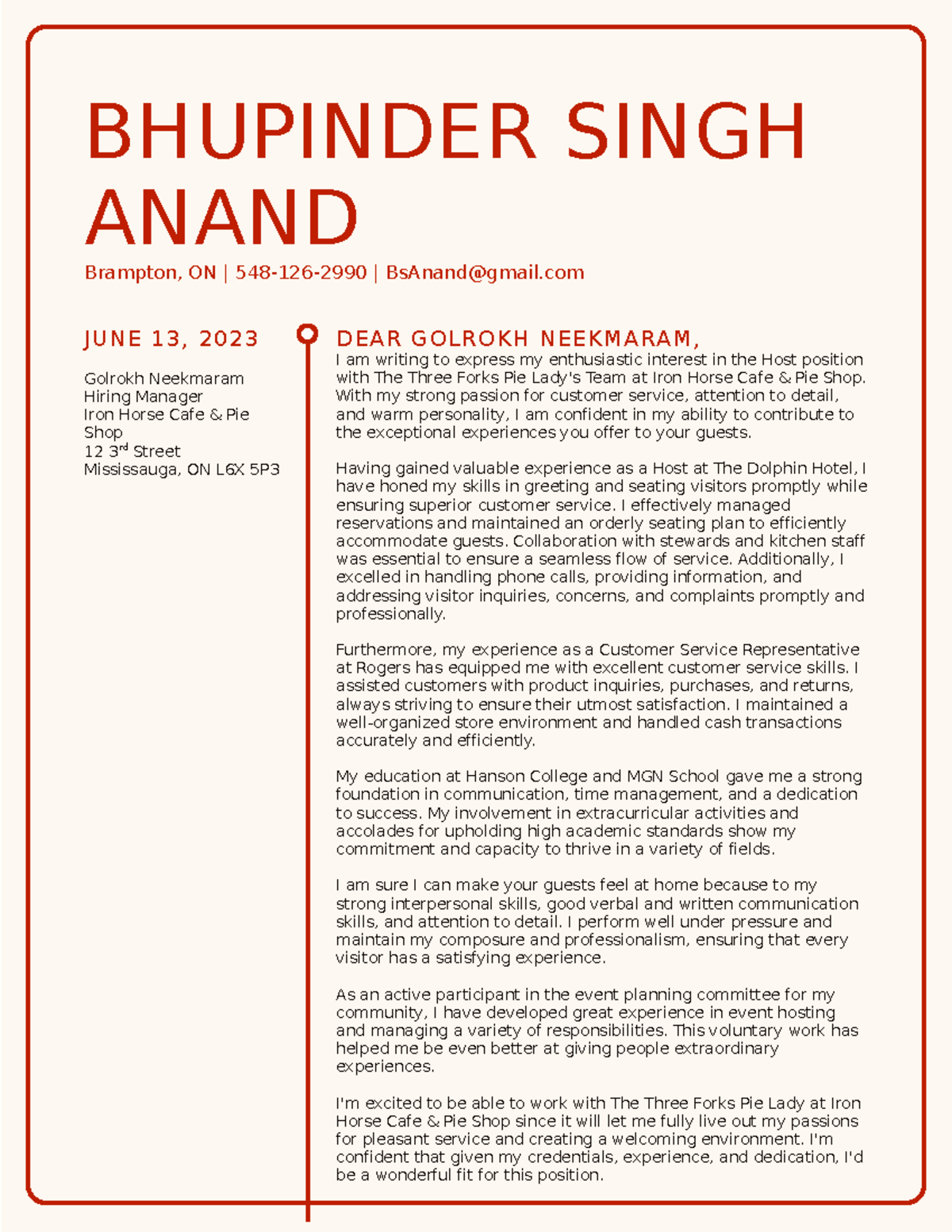 BSA Resume - abcd - BHUPINDER SINGH ANAND Brampton, ON | 548-126-2990 ...