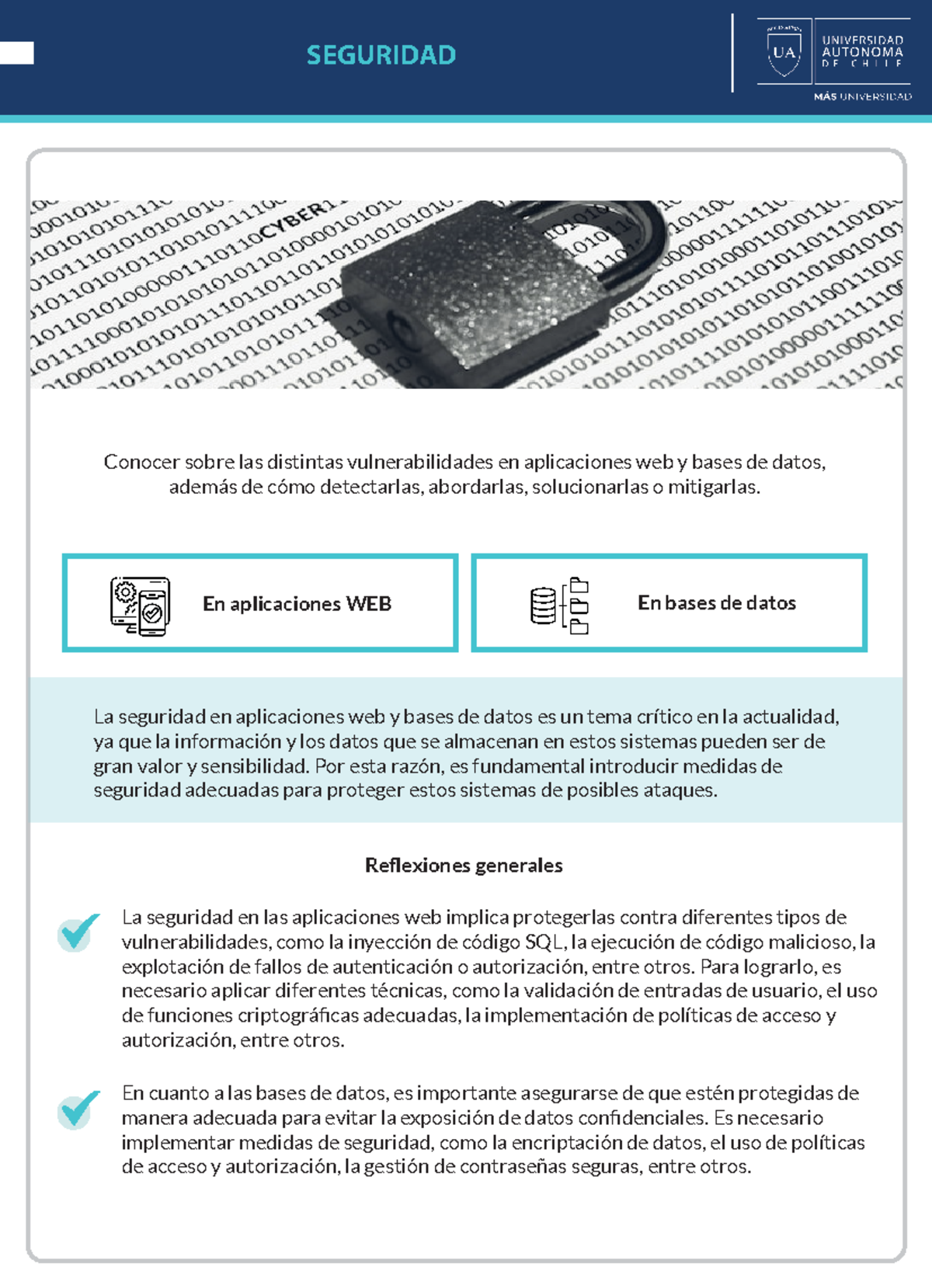 Seguridad - MODULO 3 - SEGURIDAD Conocer sobre las distintas ...