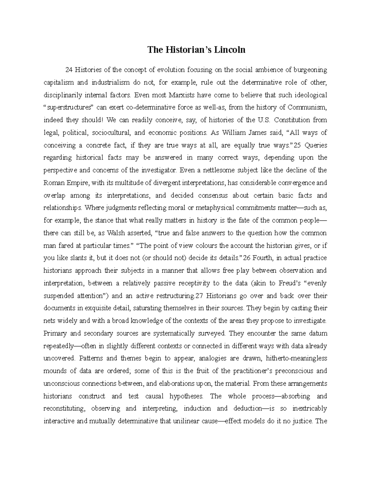 The Historian’s Lincoln - The Historian’s Lincoln 24 Histories of the ...