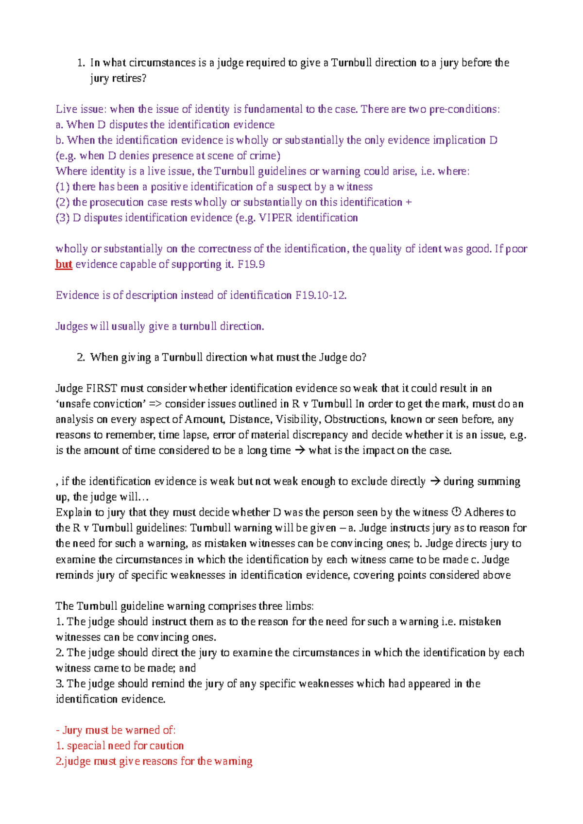 Doc 1 - Turnbull direction - In what circumstances is a judge required ...