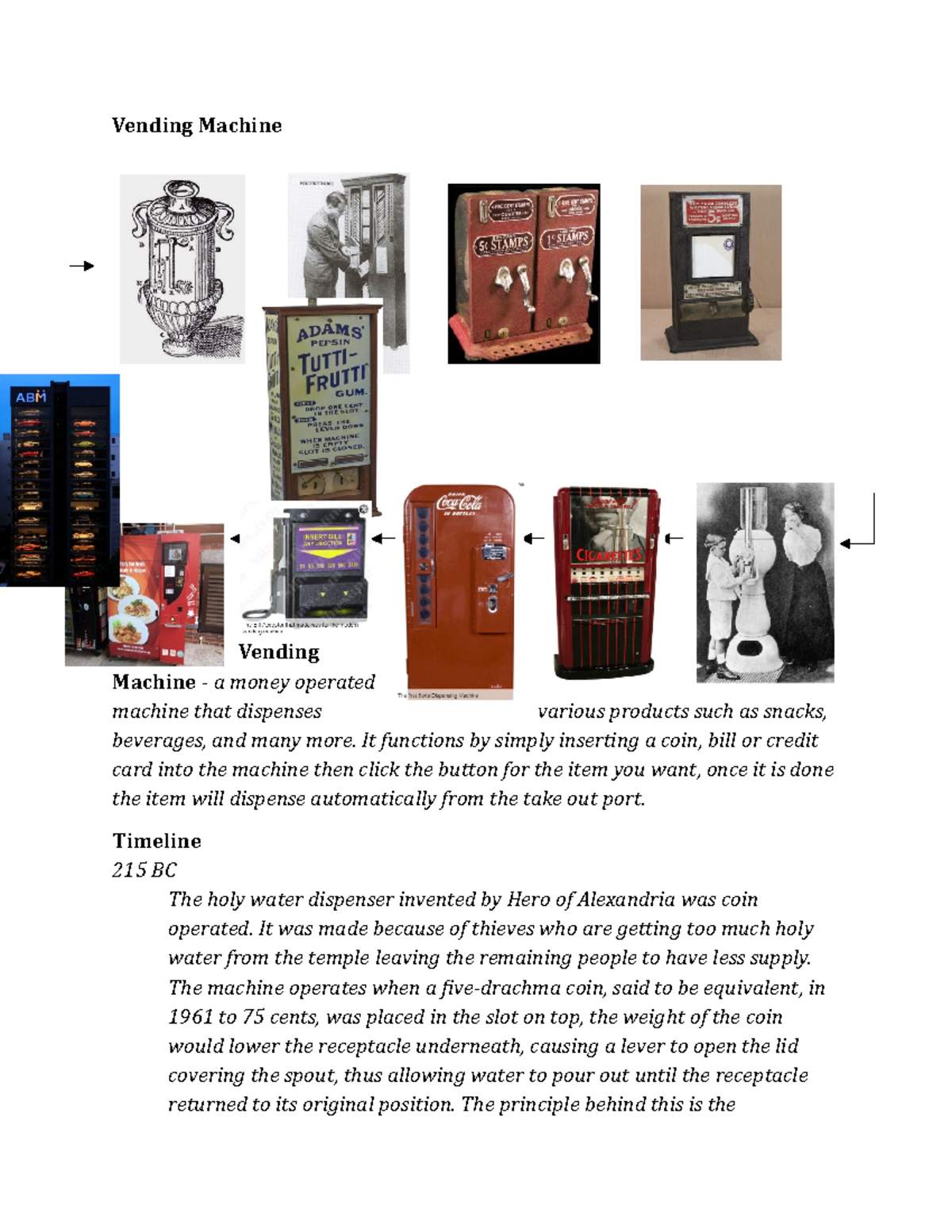 History of Vending Machine - Vending Machine Vending Machine a money ...