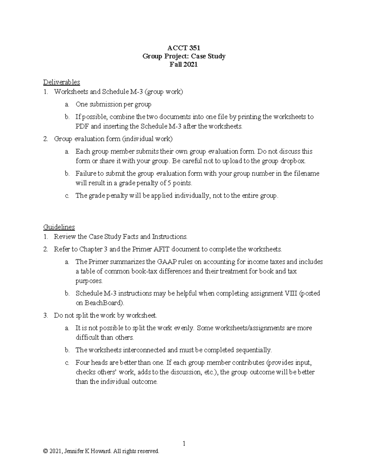 Group Project 2021 Fall Combined - 1 © 2021, Jennifer K Howard. All ...