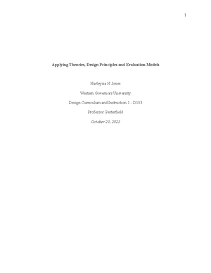 OIM2 TASK 3 revised-passed - OIM2 TASK 3: Evaluating Curriculum Alignment Narleysia N Jones ...