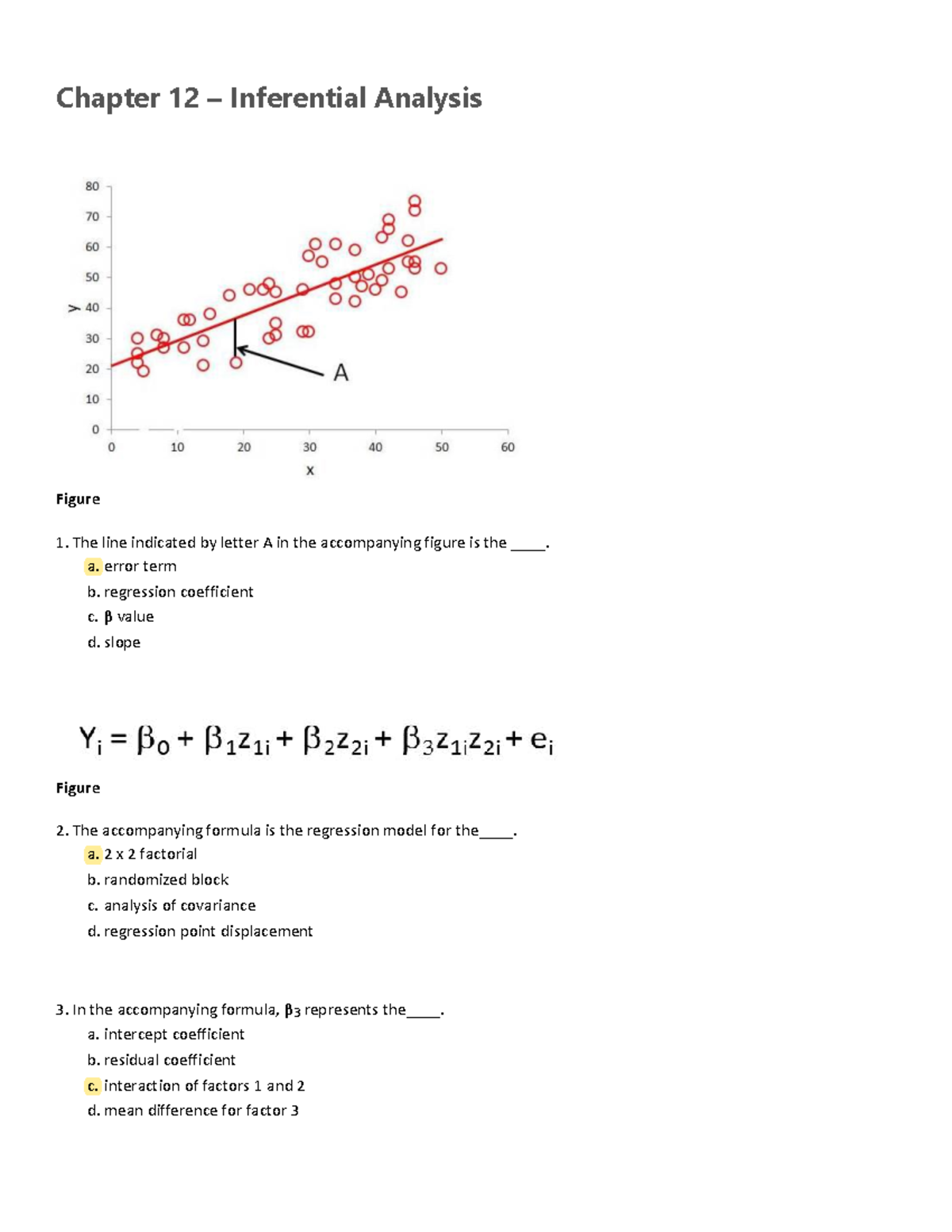 Chapter 12 Inferential Analysis questions with answers - Chapter 12 ...