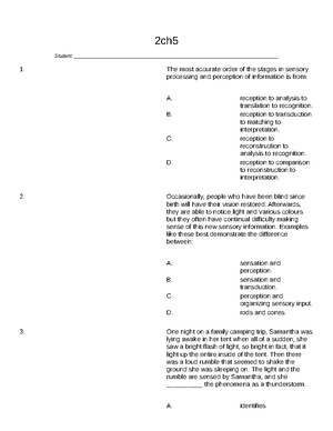 Ch1 - Psychology Chapter 1 Practice Test Questions - Chapter 1 1 ...