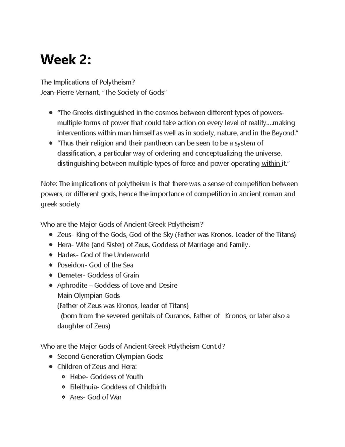 Lecture 2 - Taken with Charles Stocking - Week 2: The Implications of ...