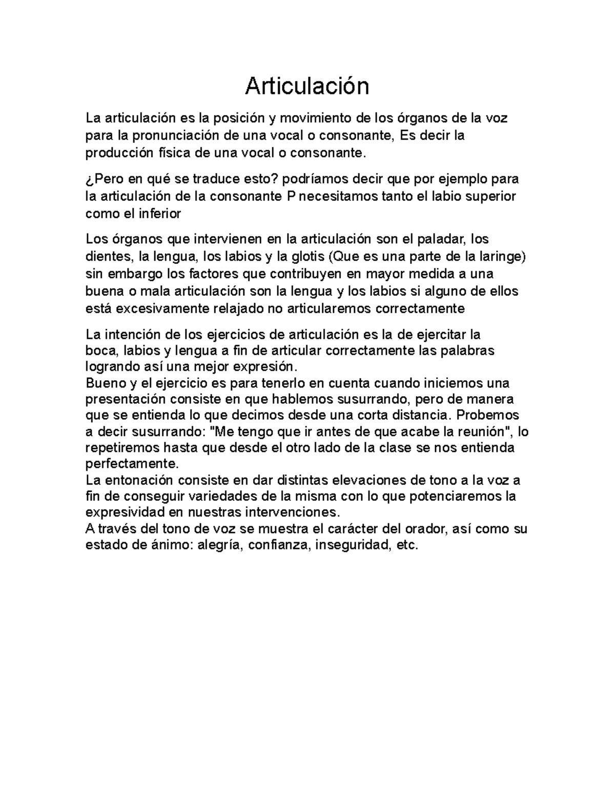 Articulación - Articulación La articulación es la posición y movimiento ...
