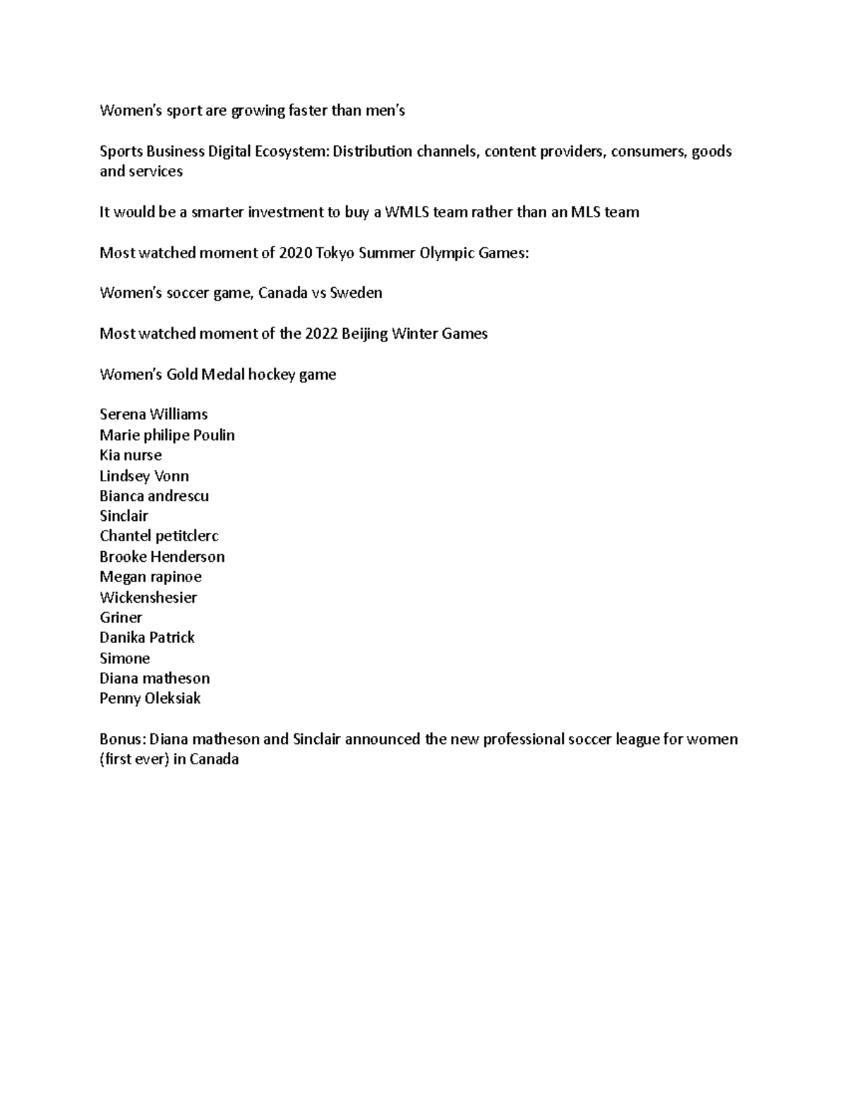 Women - rrrrr - Women’s sport are growing faster than men’s Sports ...