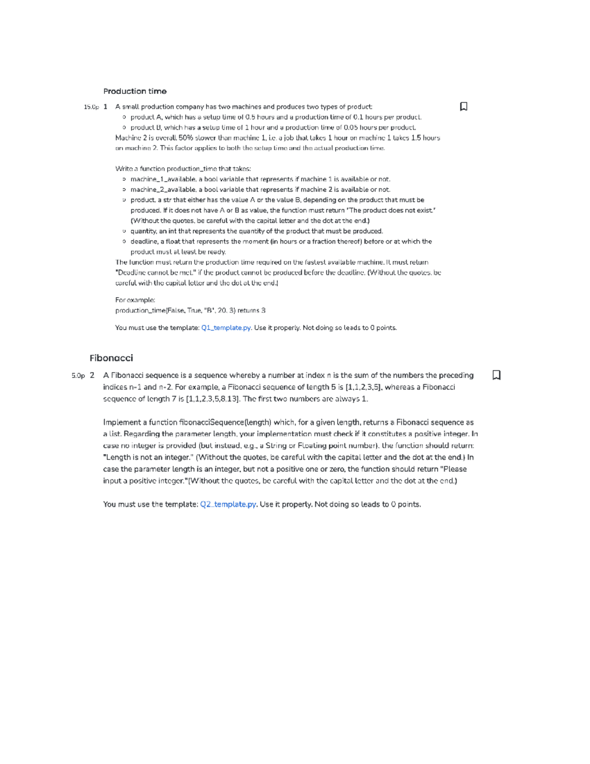 Exam example - Fundamentals of Algotithmic programming - Studeersnel