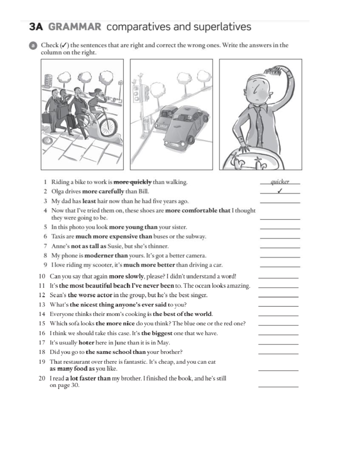 Comparative and Superlative Grammar Activity - Inglés V - Studocu