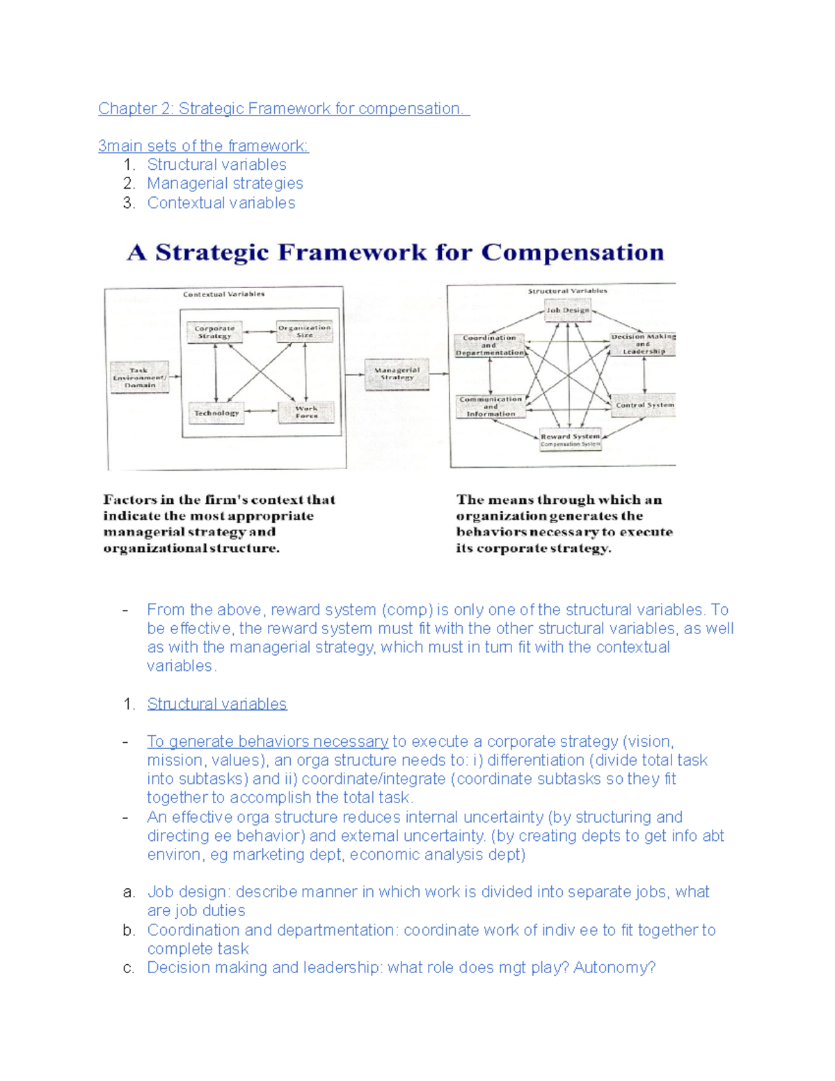 Chp 2 study doc - Lecture notes 2 - Chapter 2: Strategic Framework for ...