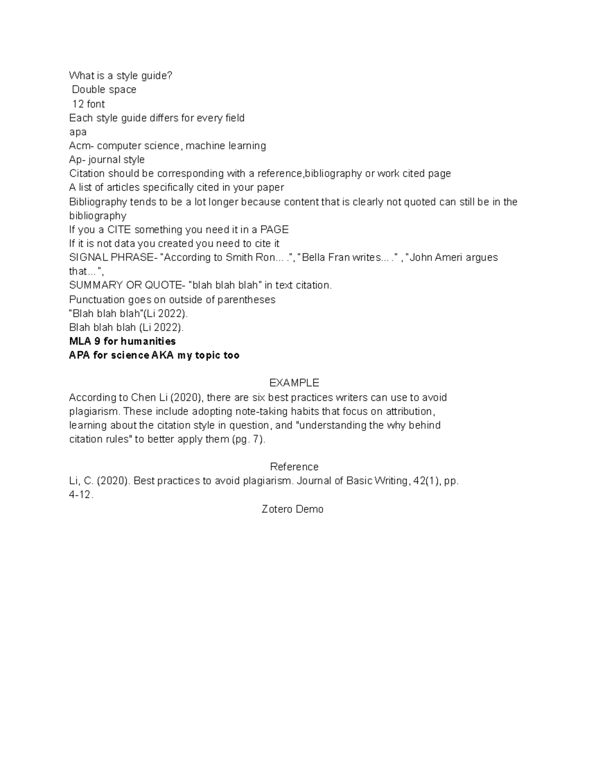 What is a style guide - english 1 - What is a style guide? Double space ...