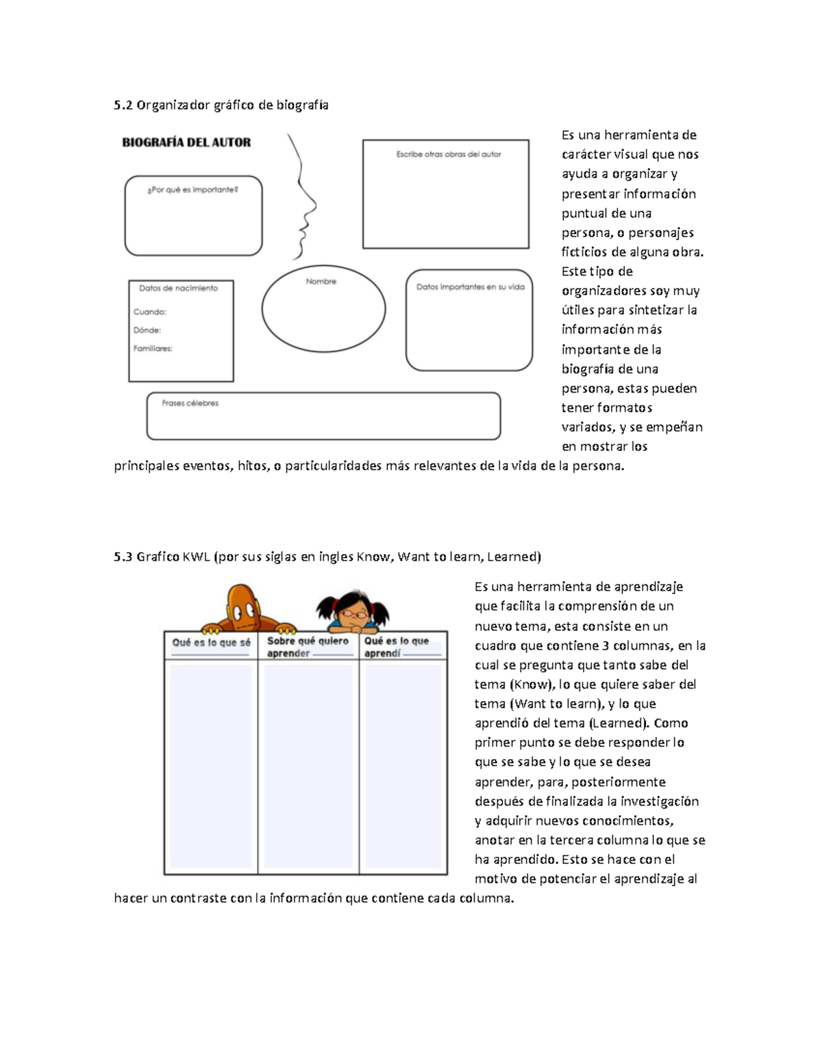 Ingenieria 2022 - 5 Organizador gráfico de biografía Es una herramienta ...