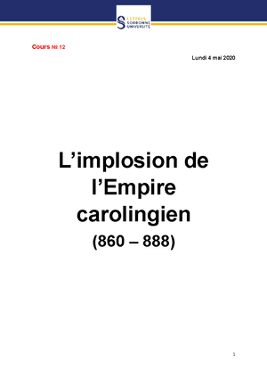 DST - DST 2 - DST, Histoire du Haut Moyen Âge 1 e décembre 2023 TD de Mme Kristina Mitalaitė ...