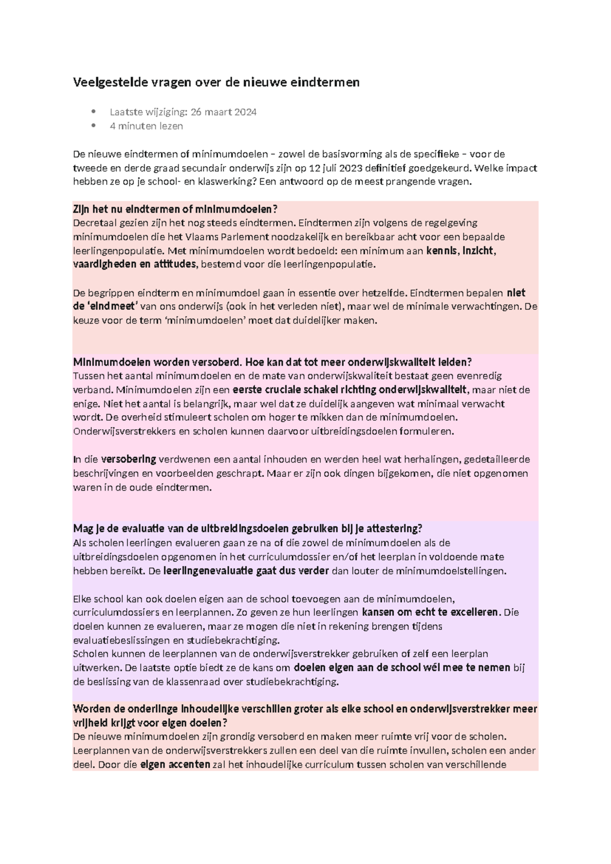 Veelgestelde vragen over de nieuwe eindtermen.docx 260424 - Veelgestelde vragen over de nieuwe ...