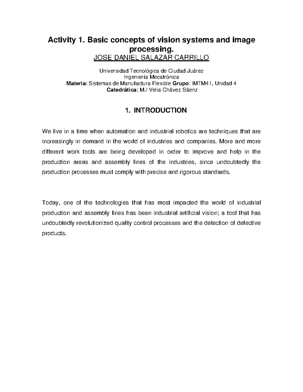 Activity 1. Basic concepts of vision systems and image processing ...