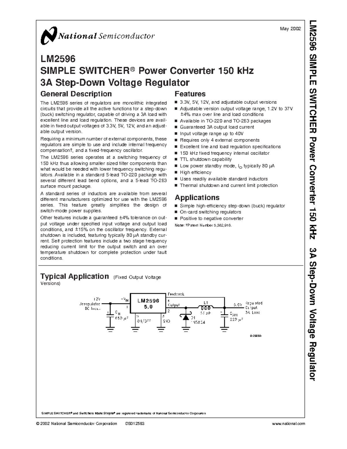 LM2596 datasheet - POLIME - LM SIMPLE SWITCHER ® Power Converter 150 ...